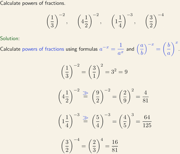 Raise Fraction To Negative Exponent 